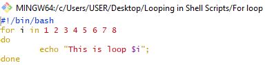 For And While Loop In Shell Scripts