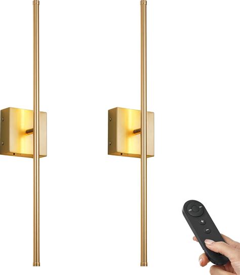 Battery Operated Wall Sconces With Remote Control Dimmable Wall
