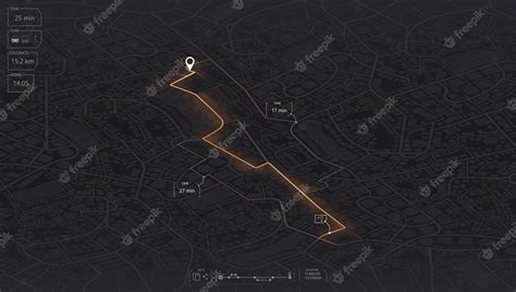 Premium Vector Gps Map Navigation To Own House Detailed View Of City Decorative Graphic