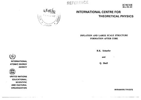 Pdf Inflation And Large Scale Structure Formation After The Cosmic