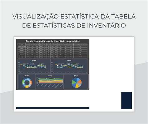 Planilhas Visualização Estatística Da Tabela De Estatísticas De Inventário Excel E Edição On