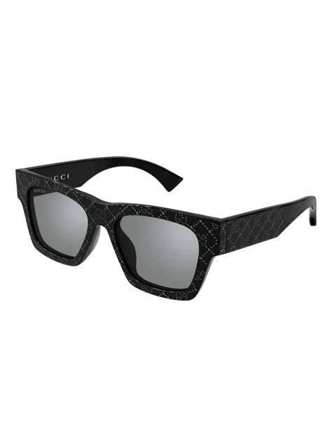 Gucci Eyewear Square Frame Sunglasses Black Farfetch