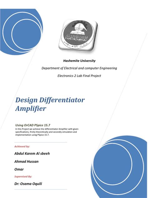Design Differentiator Amplifier Pdf Operational Amplifier Amplifier