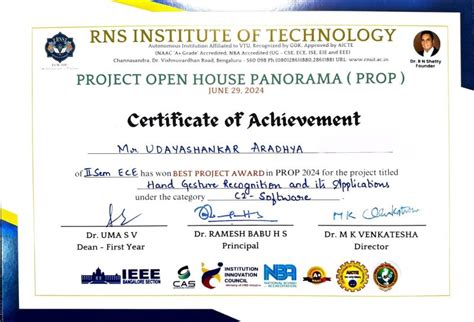 Udayashankar Aradhya On Linkedin Ece Handgesturerecognition Bestproject Innovation Technology