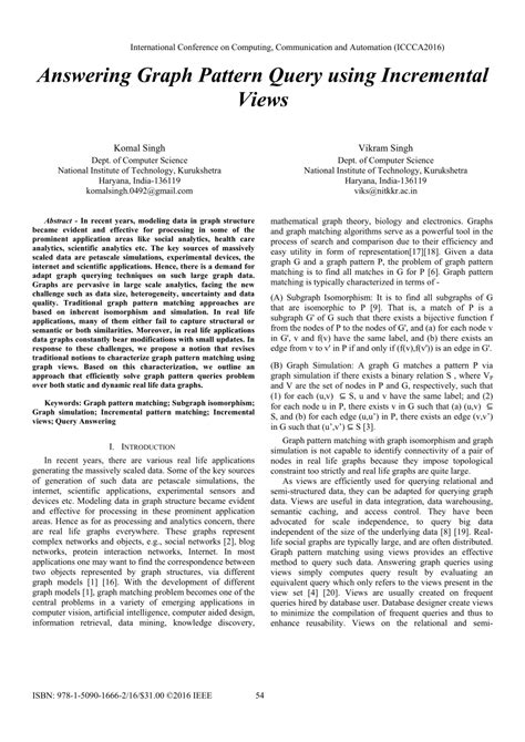 pdf answering pattern query using incremental views