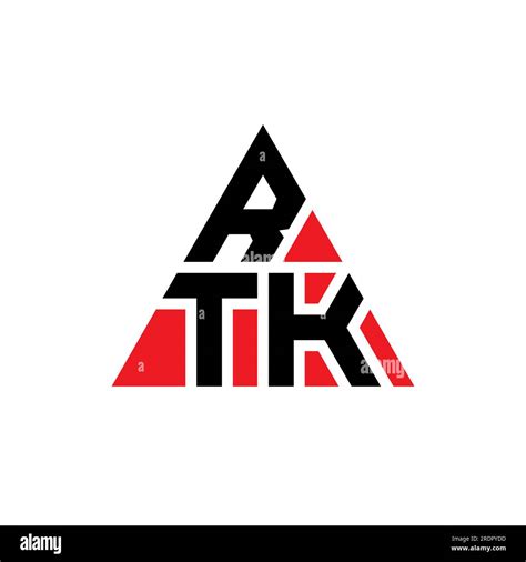 Rtk Triangle Letter Logo Design With Triangle Shape Rtk Triangle Logo