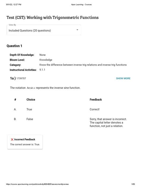 Test Cst Working With Trigonometric Functions Included Questions