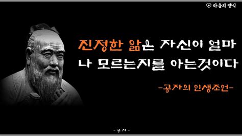공자의 인생조언마음의 양식 Youtube