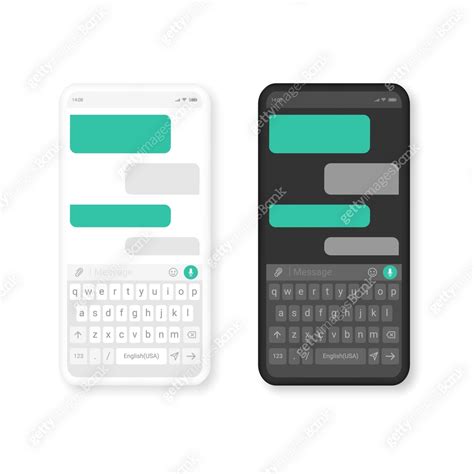 Design Of A Mobile Application Chat Dialog Box Template Ui Ux Elements