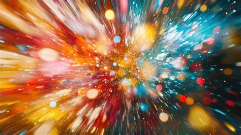 Vibrant Burst Of Colors In A Dynamic Explosion Showcasing Energy And Creativity A Stunning