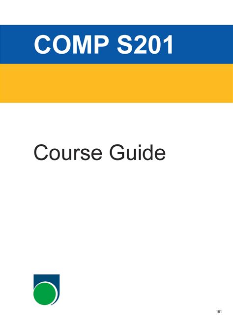 Comp S201 Cg 161 Course Guide Textbook Comp S201 Course Guide 161