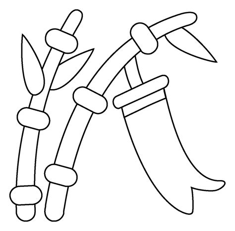 Tanabata Tree Emoji Coloring Page Colouringpages