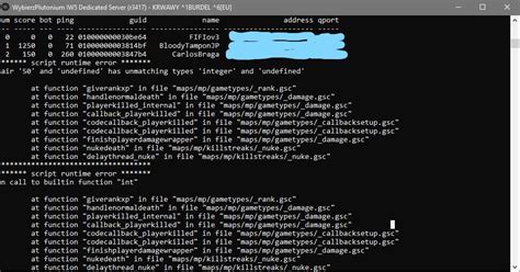 script runtime error iw5 plutonium
