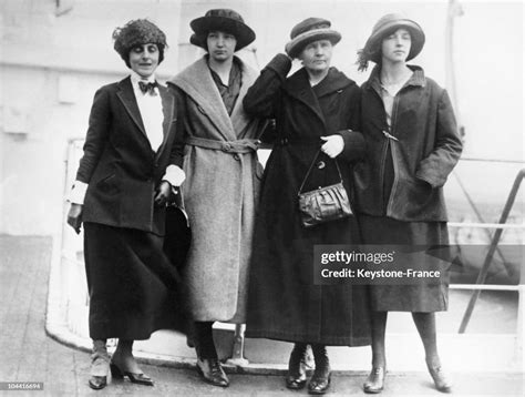 Marie Curie And Her Daughters Irene And Eve During A Trip To The