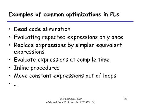 Ppt Introduction To Programming Languages And Compilers Cs164 Powerpoint Presentation Id