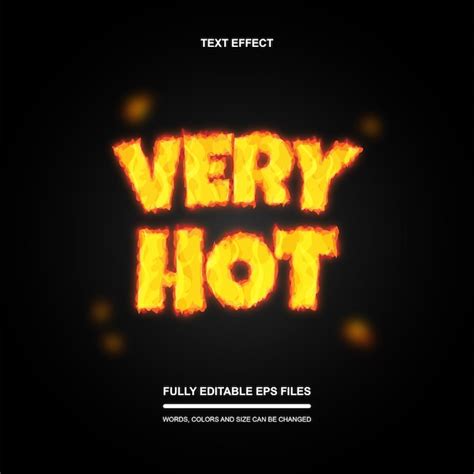 Premium Vector Text Effect Fire