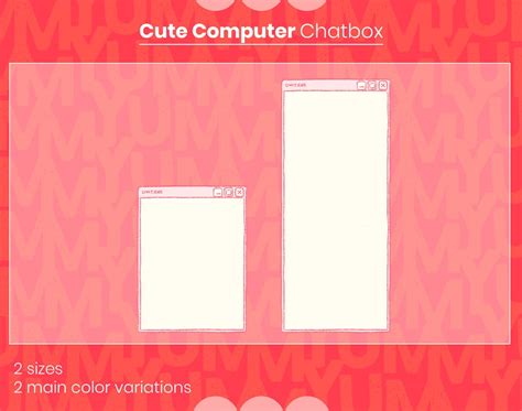 simple chatbox ・ aesthetic pastel computer interface ・ cute and simple pink crayon ・ twitch and