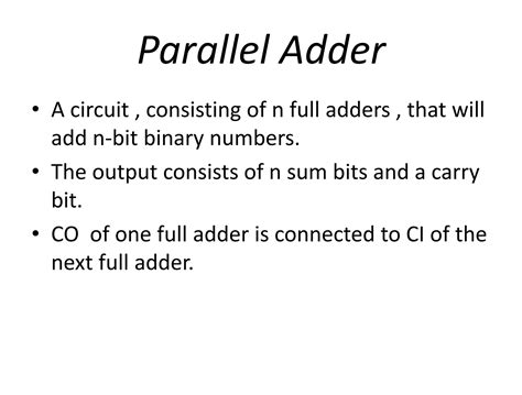 Binary Parallel Adder Pptx