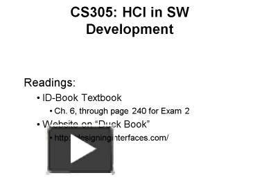 PPT CS HCI In SW Development PowerPoint Presentation Free To Download Id C MjFhY
