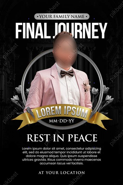 Funeral Day Flyer Or Poster Template Psd Free Download Pikbest