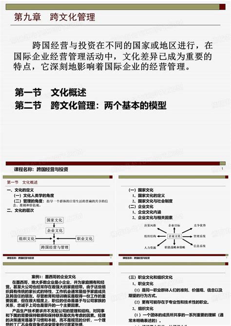 跨文化管理PPT模板下载 编号qerzzmzg 熊猫办公