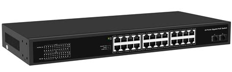 24 Ports Gigabit Poe Switch All Ports Support Ieee 802 3x Full Duplex Flow Control And