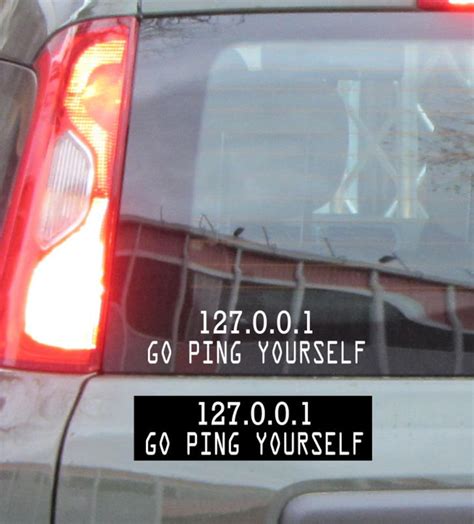 Funny Network Engineer Stickers For Computer Geeks 127 0 0 1 For