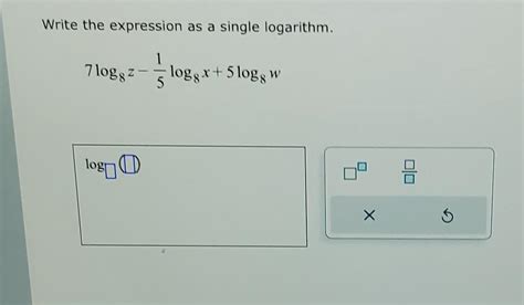 solved write the expression as a single logarithm