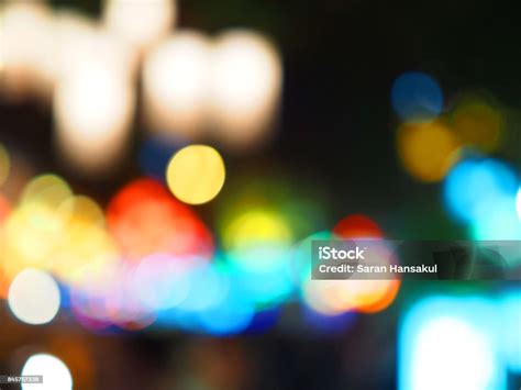 Colorful Large Bokeh Stack Cluster Horizontally In Black Dark