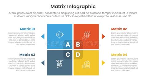 Matrix Structure Model Template For Infographic Template Banner With Square Shape And Small