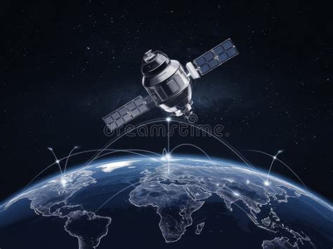 Satellite Orbiting Earth Global Connectivity And Communication