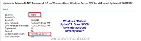 Wsus How Does It Determine The Update Classification Software Update Point Windows