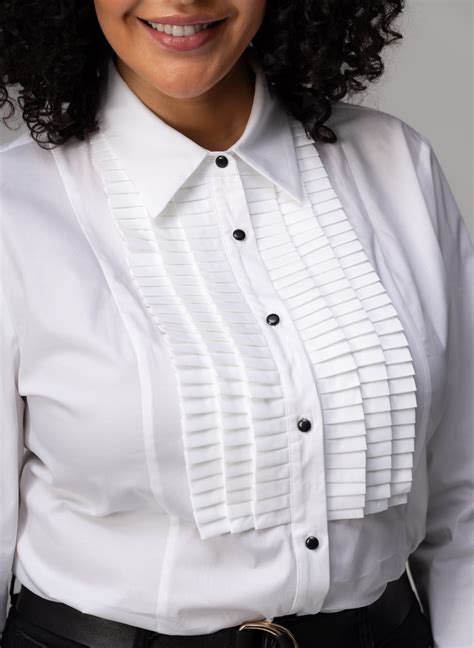 Isabella White Ruffle Long Sleeve Shirt The Shirt Company