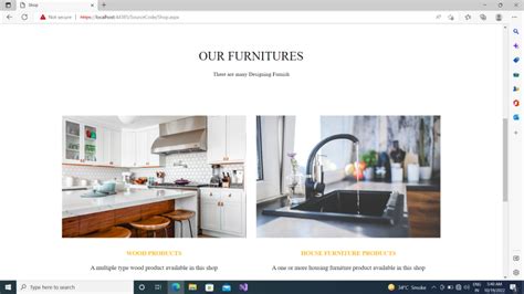 Free Download Online Furniture Ordering Websites Project In C Net With Source Code And