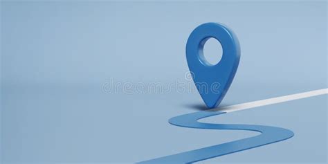 Map Or Location Locator Marker Blue Navigation Icon On Blue Background Stock Illustration
