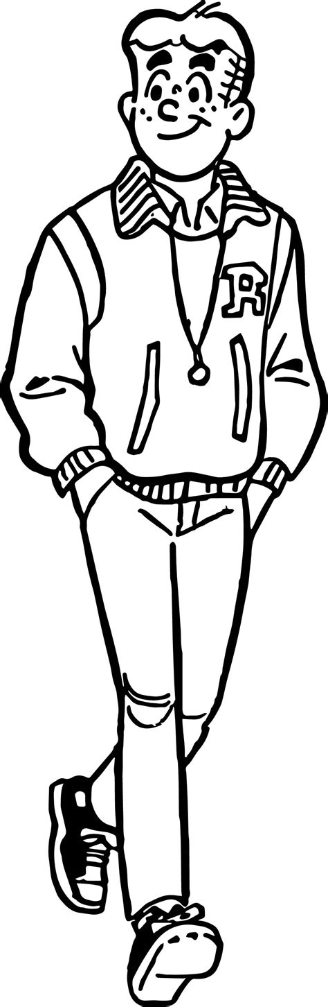 Archie Comics Walking Coloring Page Wecoloringpage Com