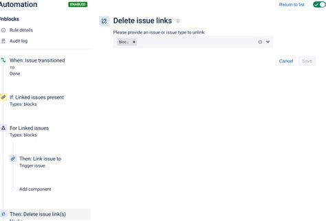 Jira Automation Unblock An Issue When The Blocker Is Resolved Pm Jump