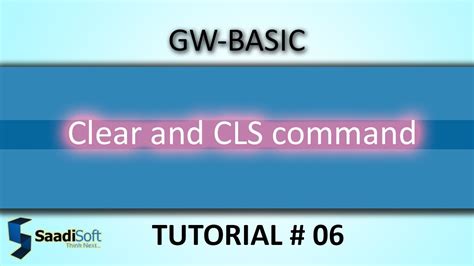 Clear And Cls Command Gwbasic Tutorial 6 Youtube