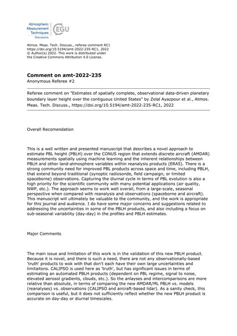 Pdf Estimates Of Spatially Complete Observational Data Driven Planetary Boundary Layer Height