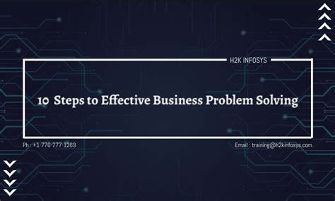 10 Steps To Effective Business Problem Solving