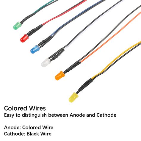 50pcs 12 Volt 10mm Orange Led Lights Emitting Diodes Pre Wired 7 9 Inch Dc 12v