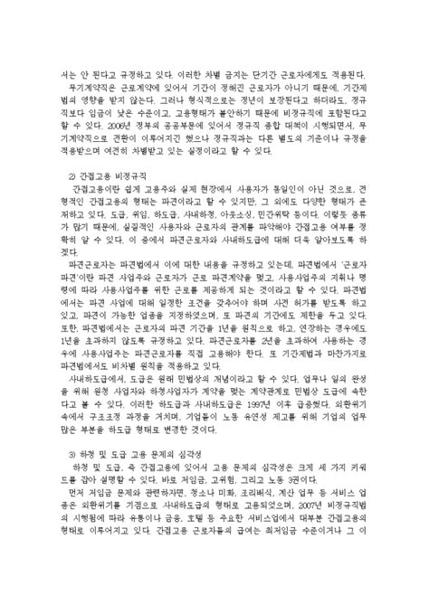 교재 2장의 내용을 참조하여 우리 사회에서 문제가 되고 있는 비정규직 문제에 대해서 설명하고 이것이 왜 문제가 되는지 그 대안에 대해서 서술하시오