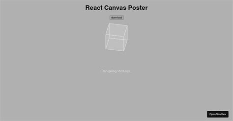 react canvas poster forked codesandbox