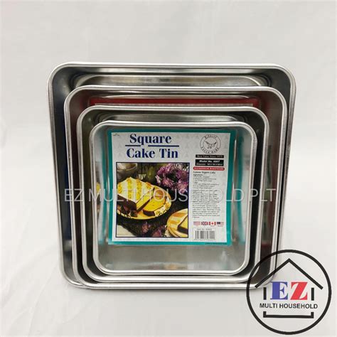 78910 Deep Square Cake Tin Eagle Loyang Kek Segi Cap Helang