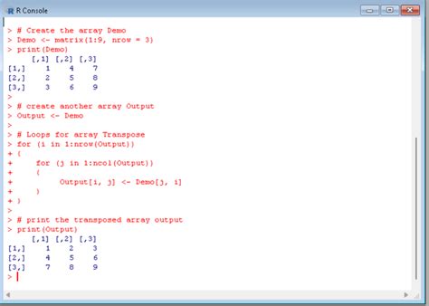 Array Transposition In R Geeksforgeeks