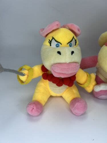 Super Mario Bros Pom Pom Koopa And Wendy Loops Stuffed Plush Toy Doll 7
