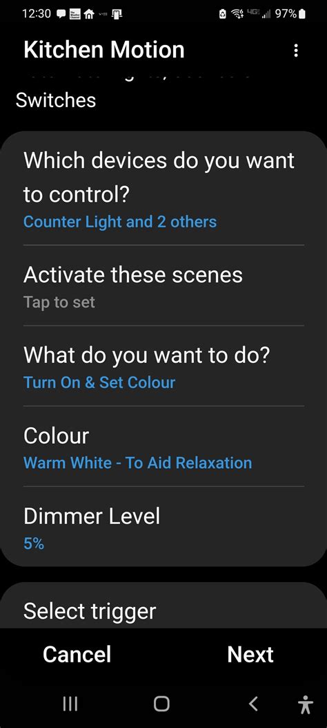 dimming level being ignored in automations smartapps and automations