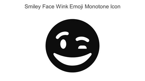 Smiley Face Wink Emoji Monotone Icon In Powerpoint Pptx Png And Editable Eps Format PPT Example