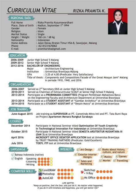 Contoh Cv Arsitek Contoh Cv Architect Pdf Architectural Design Riset