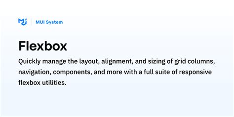 Flexbox Mui 系统 Mui 组件库